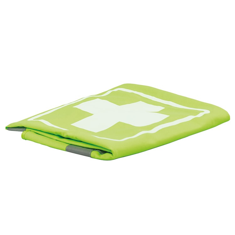 Fluo vest groen met wit kruis 'EHBO'